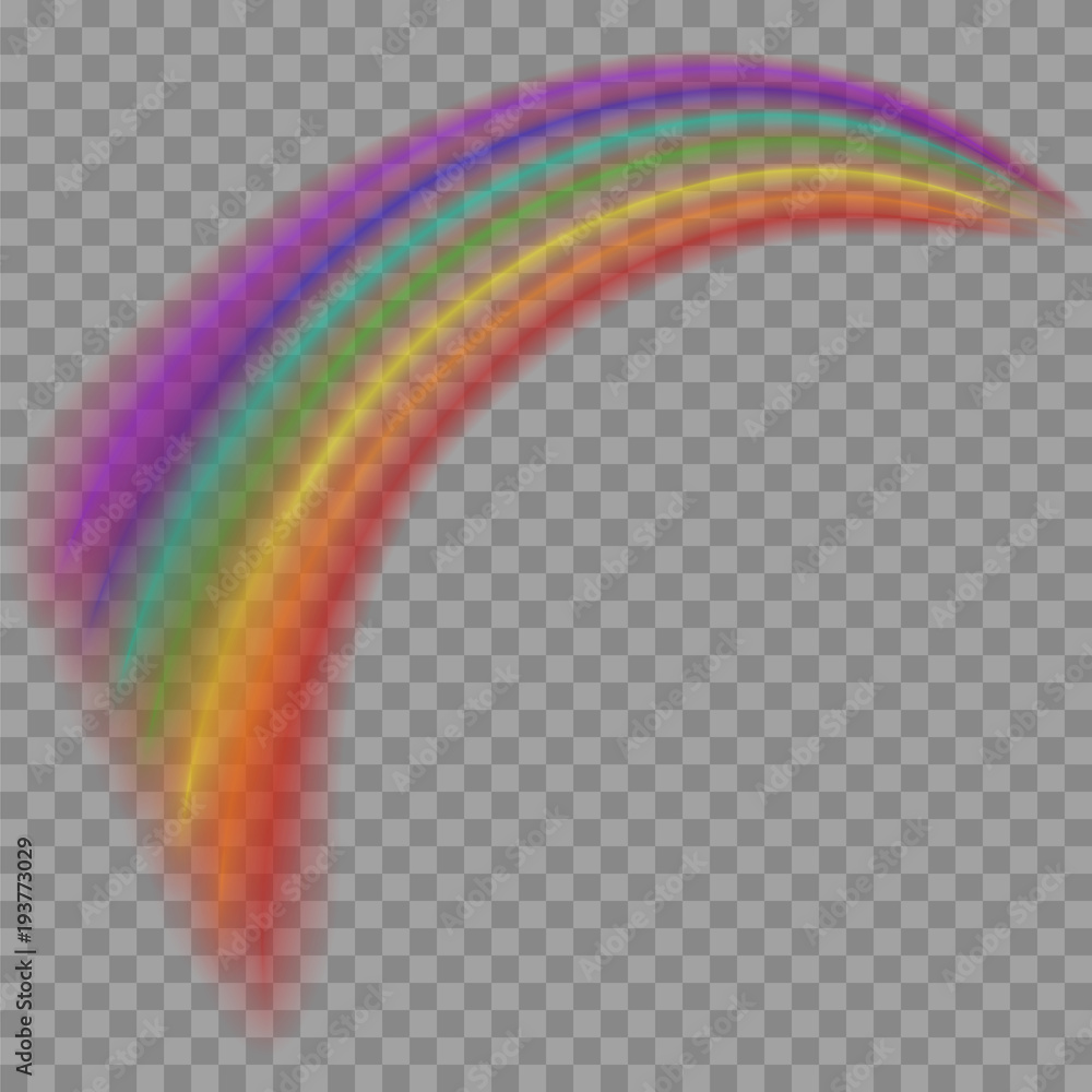 Rainbow isolated on transparent background. Translucent rainbow ...