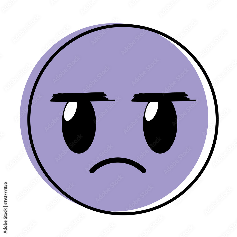 moved color annoying face gesture emoji expression Stock Vector | Adobe ...