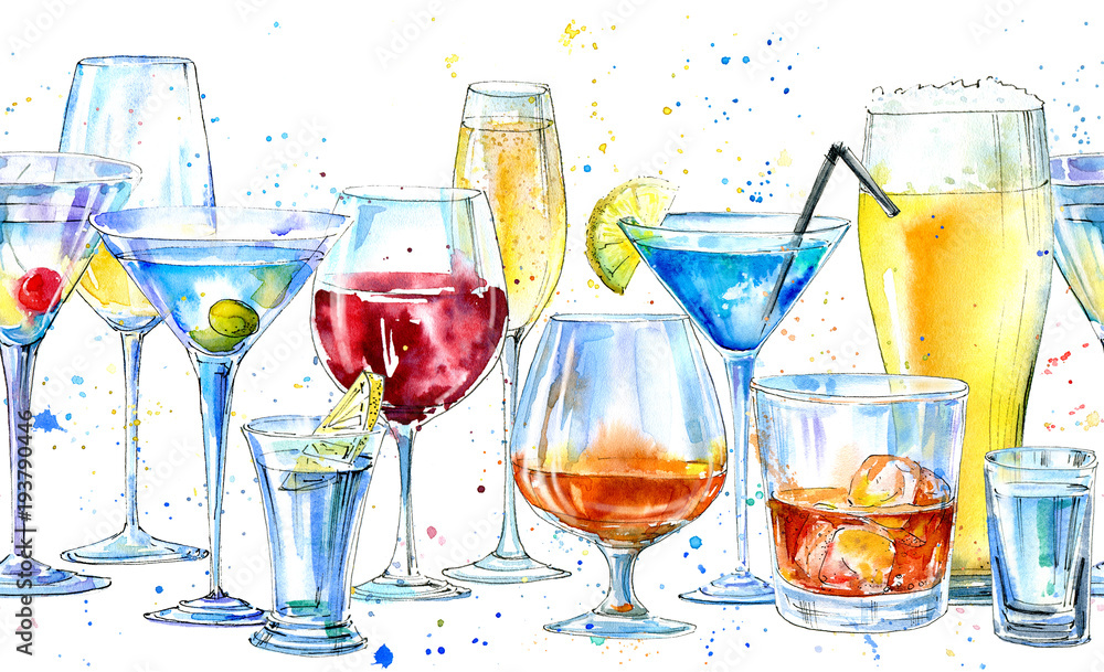 Martini Drink Border