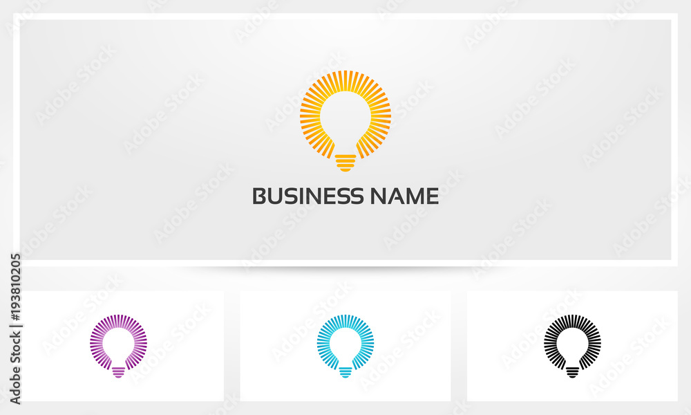 Shine Bright Lightbulb Logo Stock Vector | Adobe Stock