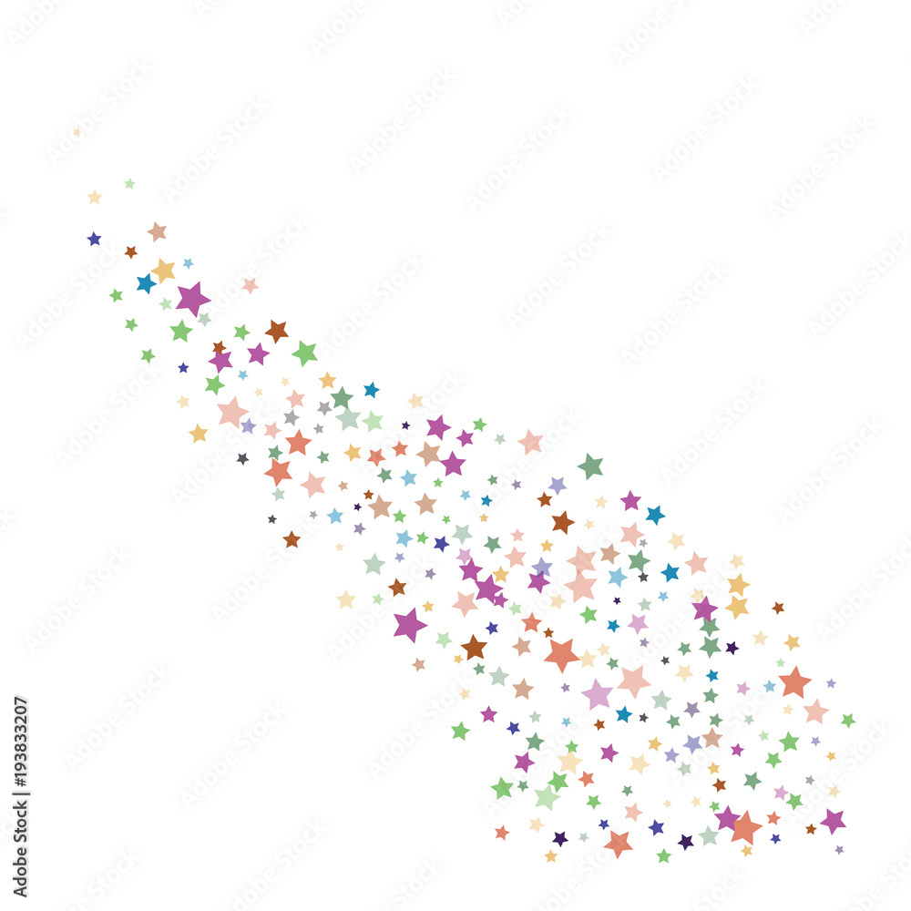 Glitter Vector Falling Stars Pattern. Carnival Festival Confetti ...