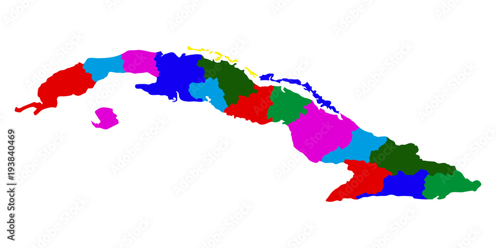 Political map of Cuba Stock Vector | Adobe Stock
