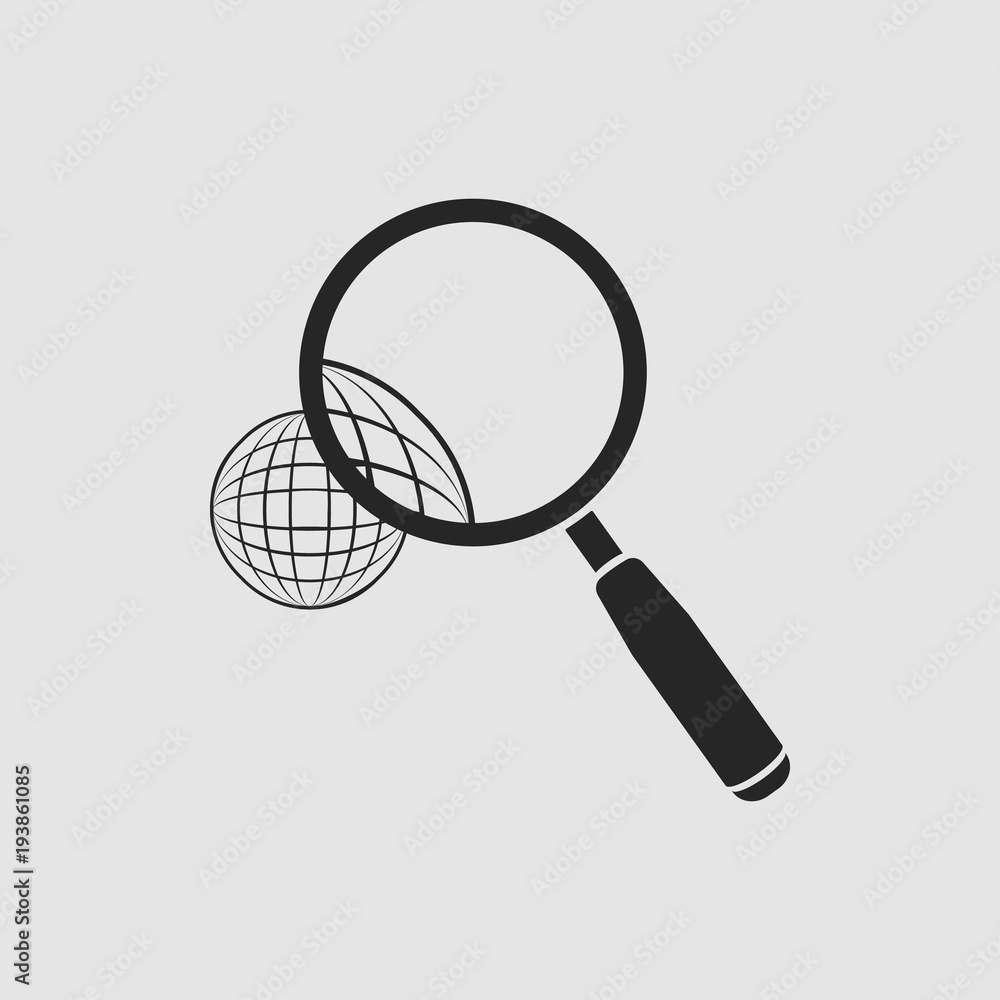 Magnifying Glass Flat Vector