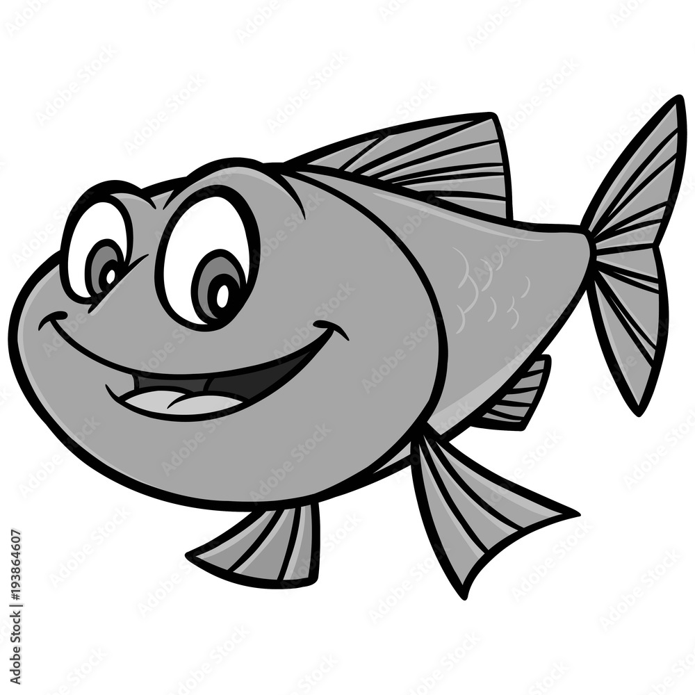 Goldfish Cartoon Illustration - A vector cartoon illustration of a ...
