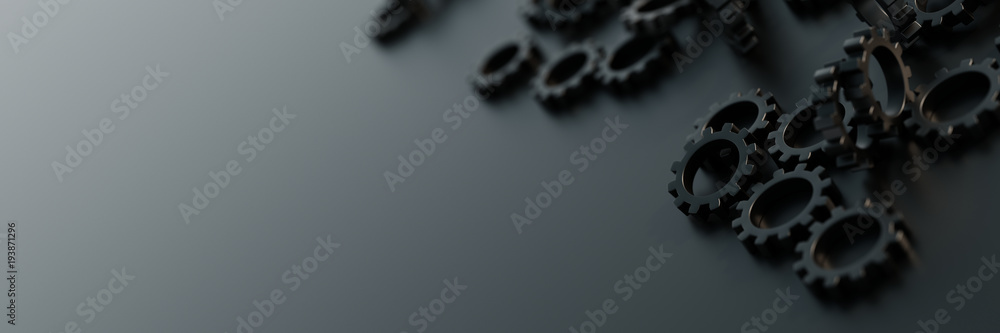 Gears background, technology, business and industry concepts. Original ...