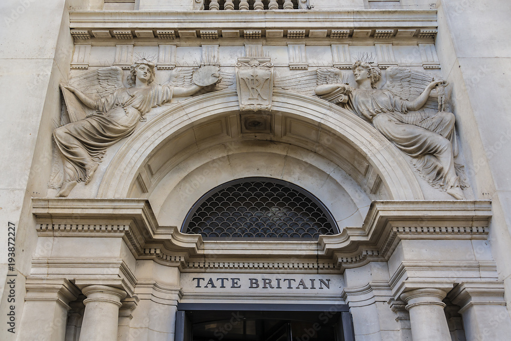 Architectural building fragment of Original Tate Gallery, now renamed ...