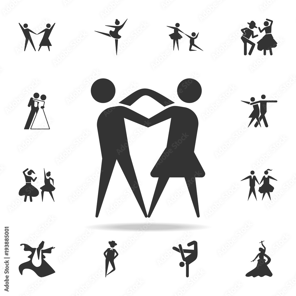 dancing couple icon. Set of people in dance element icons. Premium ...