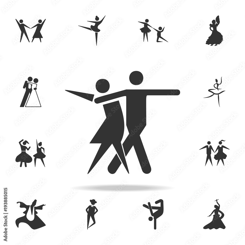 sport dance icon. Set of people in dance element icons. Premium quality ...