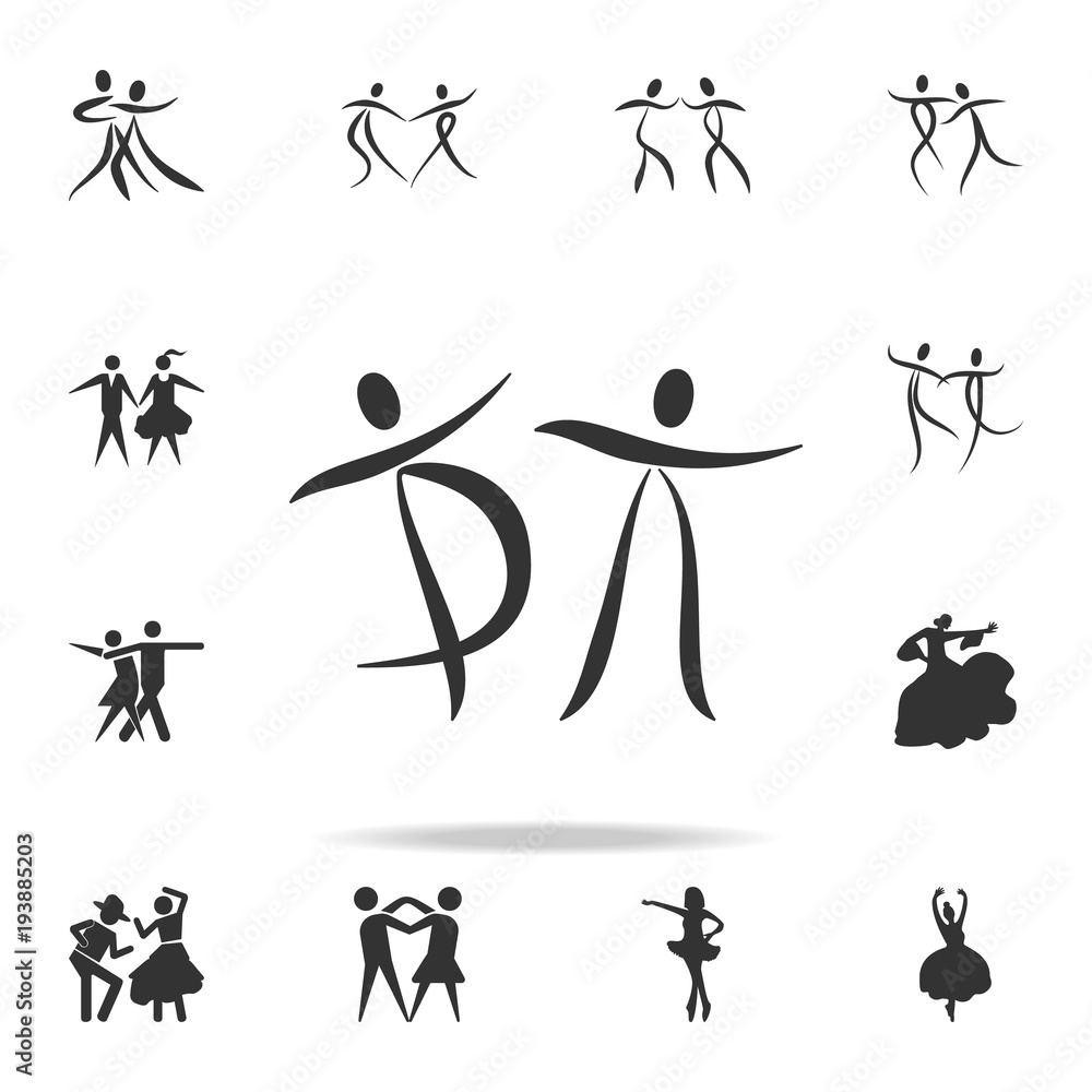 dancing couple icon. Set of people in dance element icons. Premium ...