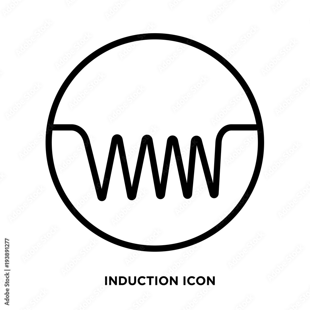 induction icon vector Stock Vector | Adobe Stock