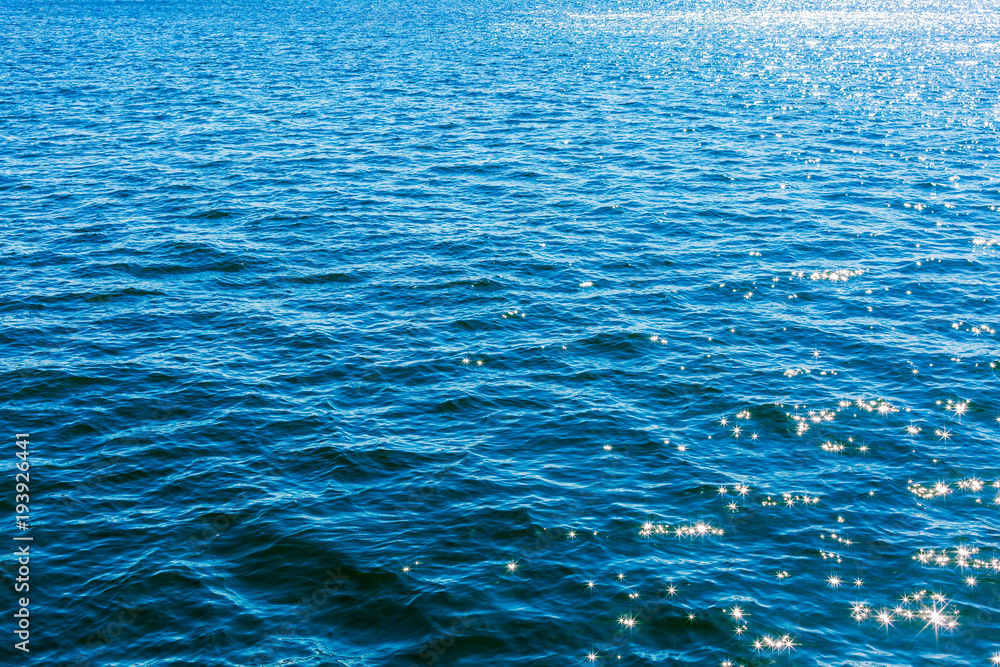 Sea surface background, sun shines on the sea surface, sun reflection ...