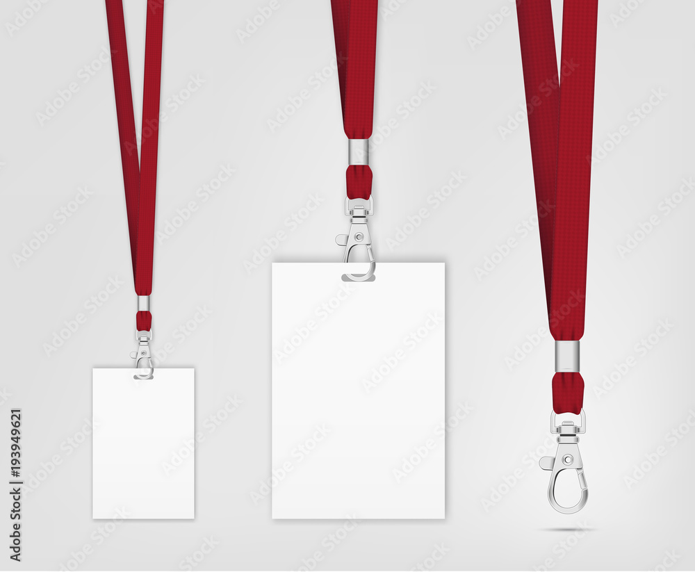 Lanyard design with cord. Cord texture effect. Simple lanyard for ...