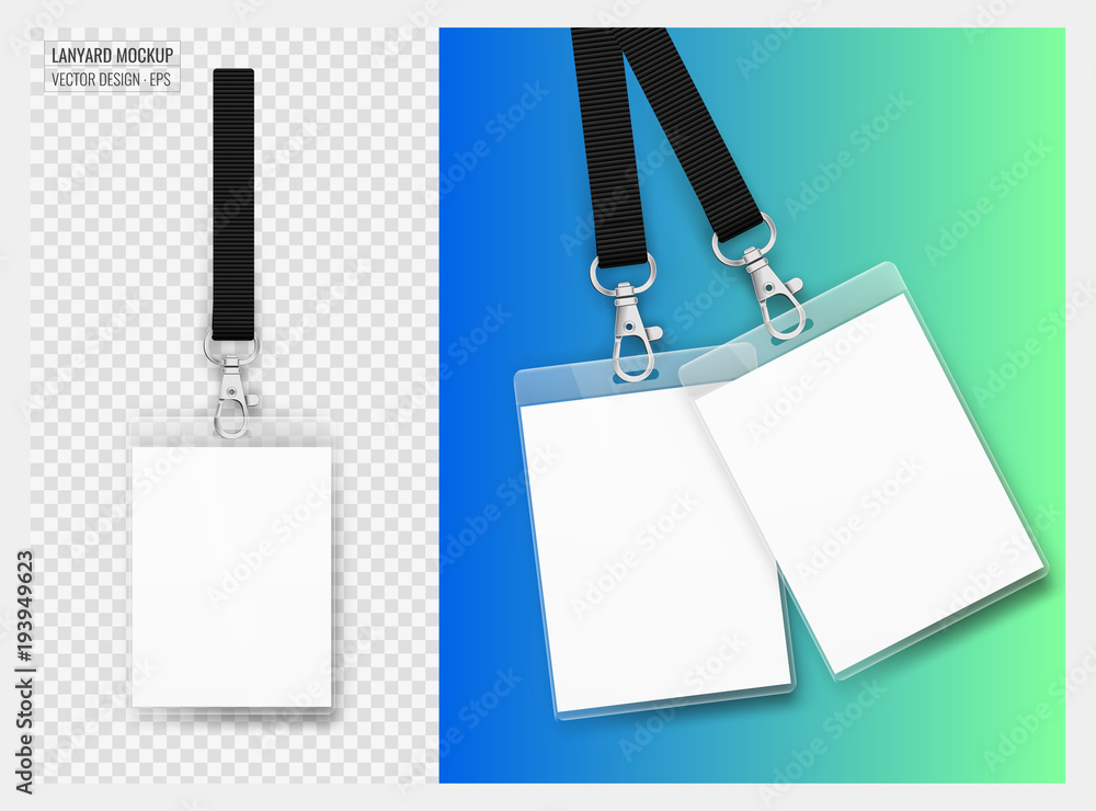 Lanyard design with transparent background. Example of colorful design ...