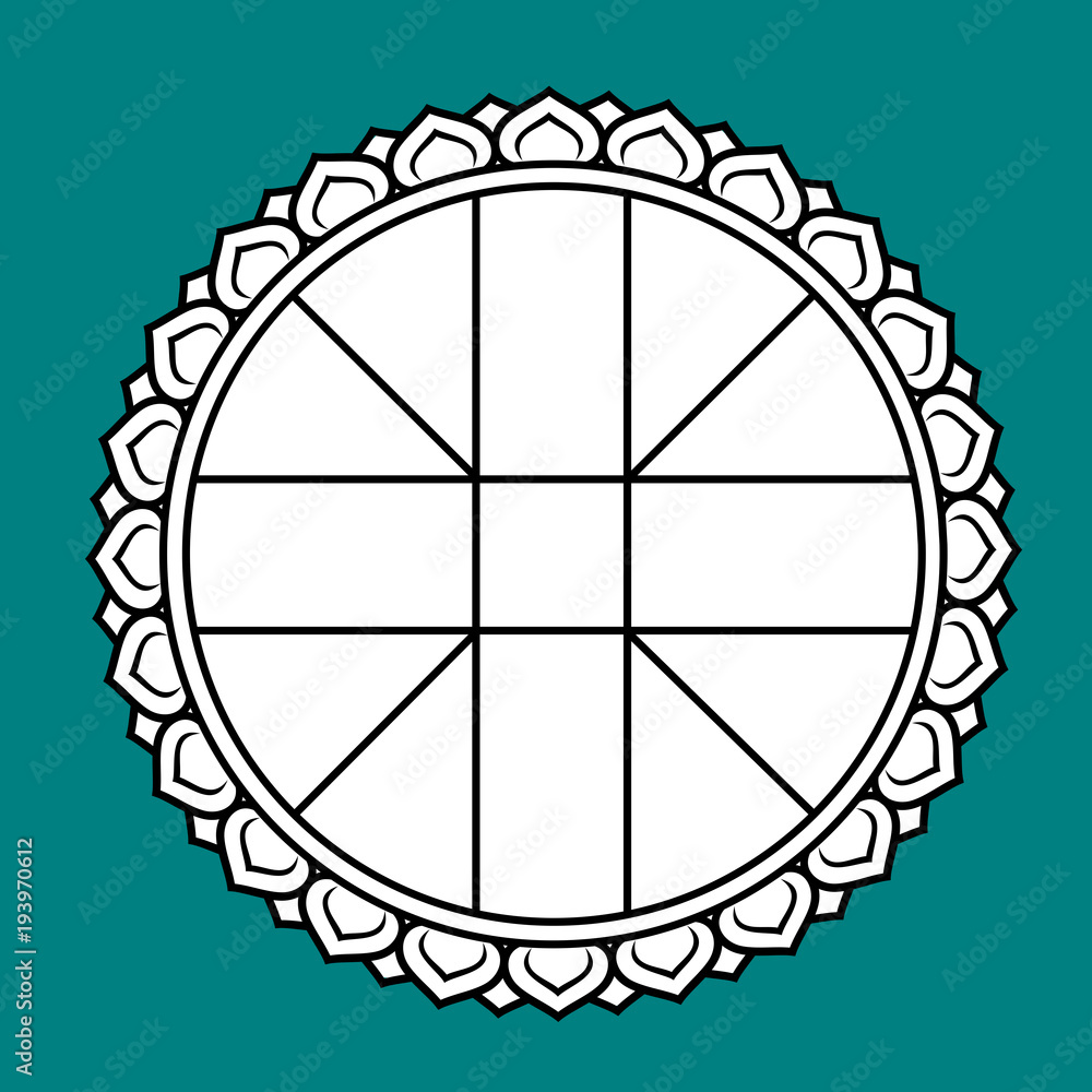 Wheel chart for Thai astrology, Symbol of Thai astrology. Stock Vector ...