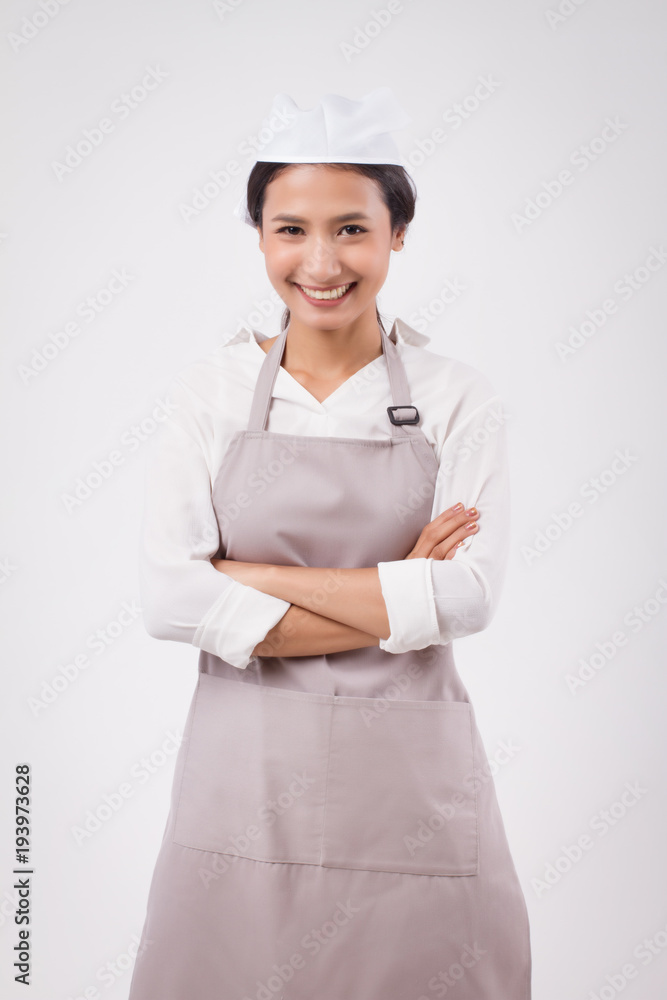 happy smiling confident professional asian woman domestic worker ...