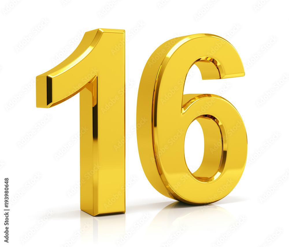 Number 16 Stock Illustration | Adobe Stock