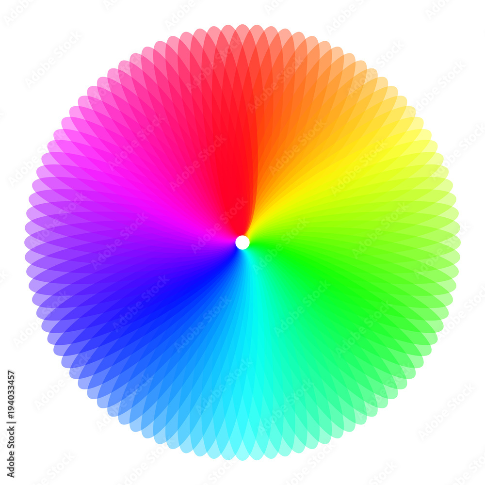 Rainbow color wheel. Colorful illustration guide. Stock Vector | Adobe ...