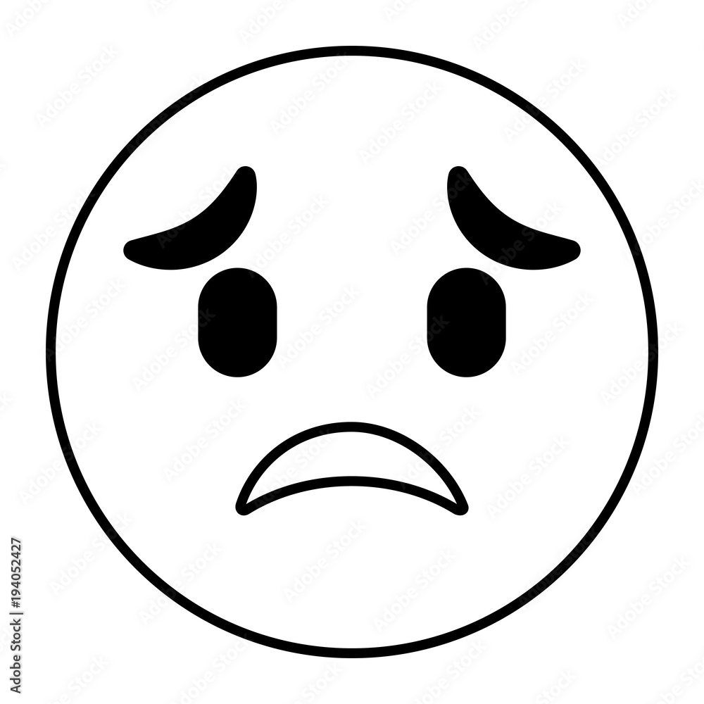 Depressed Cartoon Face