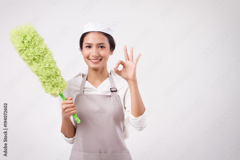 happy smiling asian woman pointing accepting ok okay yes good hand sign ...