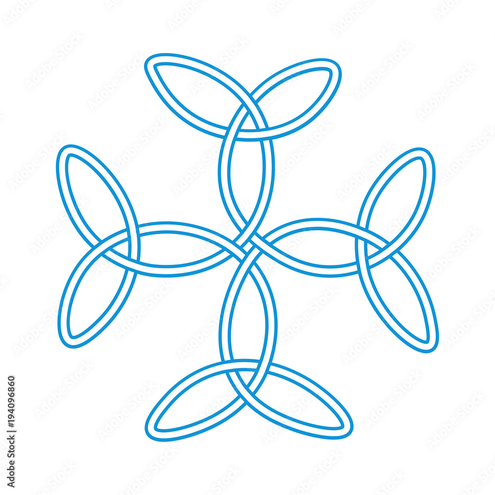 Vector illustration: variant of the Carolingian cross isolated. A ...