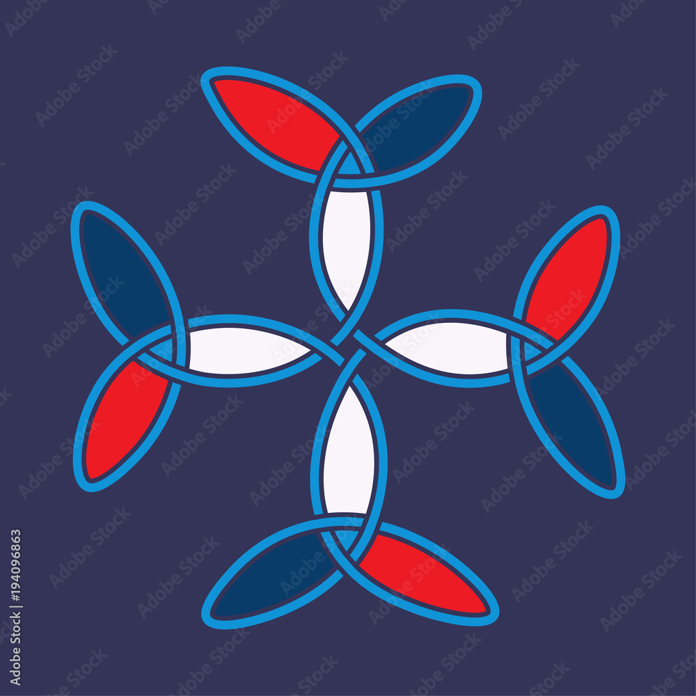 Vector illustration: variant of the Carolingian cross isolated. A ...