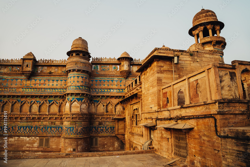 Gwalior fort, ancient architecture in India Stock Photo | Adobe Stock