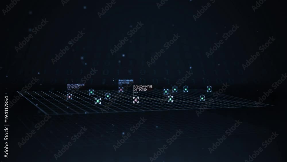 Video Stock Cyber Security Division Detecting Ransomware On A Computer Network Adobe Stock