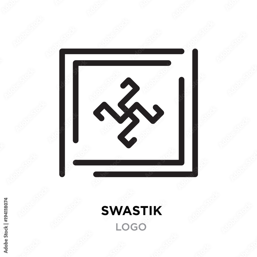 Black swastik logo,Hinduism religion sign, Indian swastika symbol ...