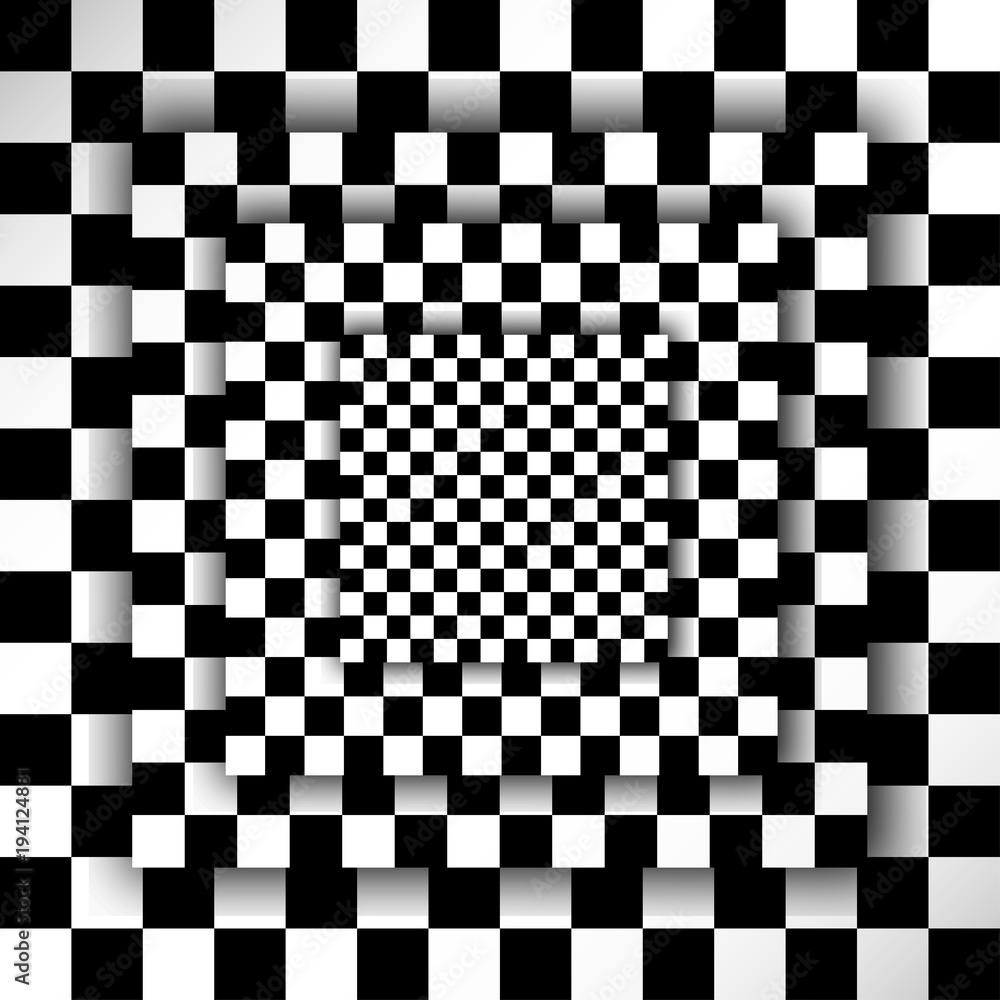 Abstract background. Chess board. Optical illusion. Texture. Stock ...