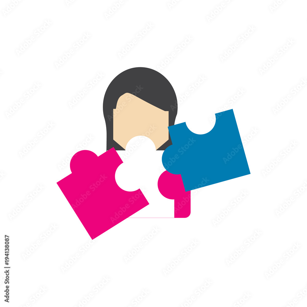 Puzzle People Logo Icon Design Stock Vector | Adobe Stock