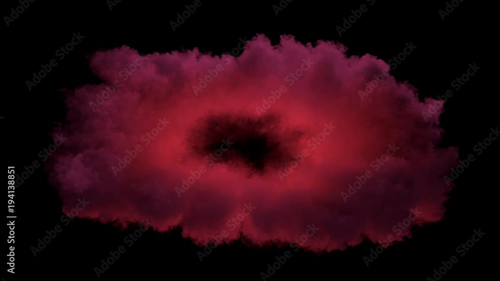 Colored smoke from rocket launch / lift off smoke / shockwave smoke ...