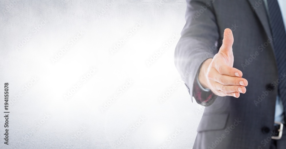 Poster Handshake reach of businessman – Wall Art | UkPosters