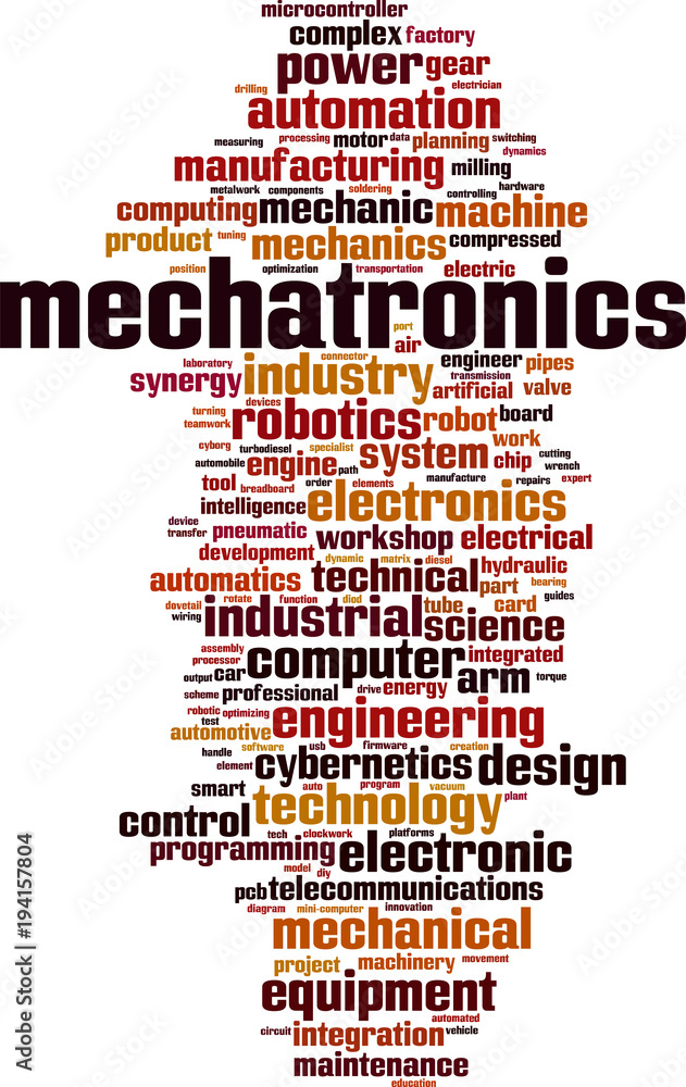 Mechatronics word cloud Stock Vector | Adobe Stock