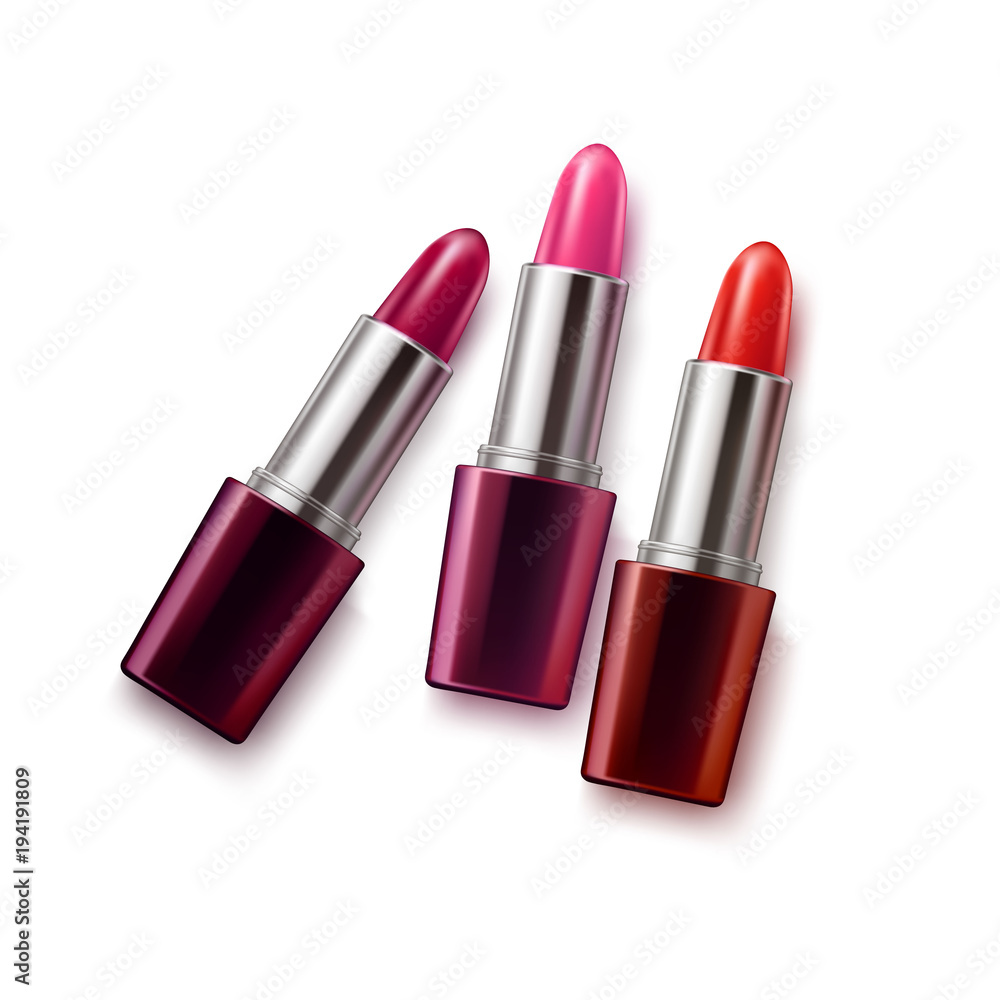 Vector realistic female lipstick mockup set Stock Vector | Adobe Stock