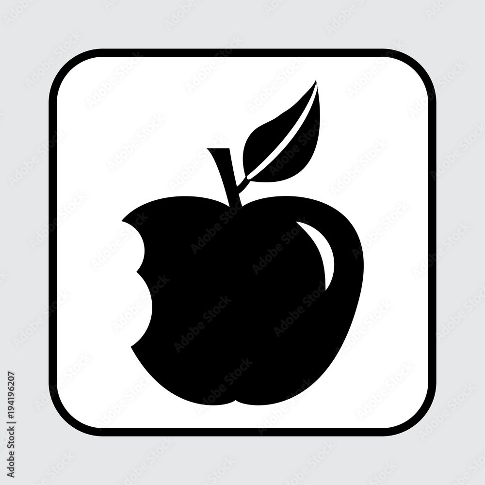 Bitten Apple Fruit Icon
