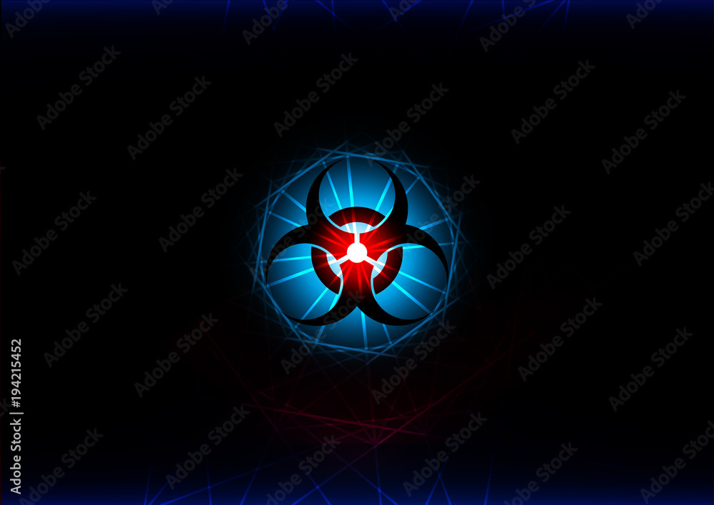 Blue Biohazard Wallpaper