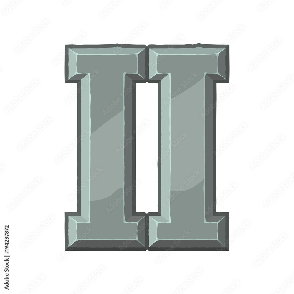 Roman numerals made from rock. Ancient stone carved numbers. Old roman ...