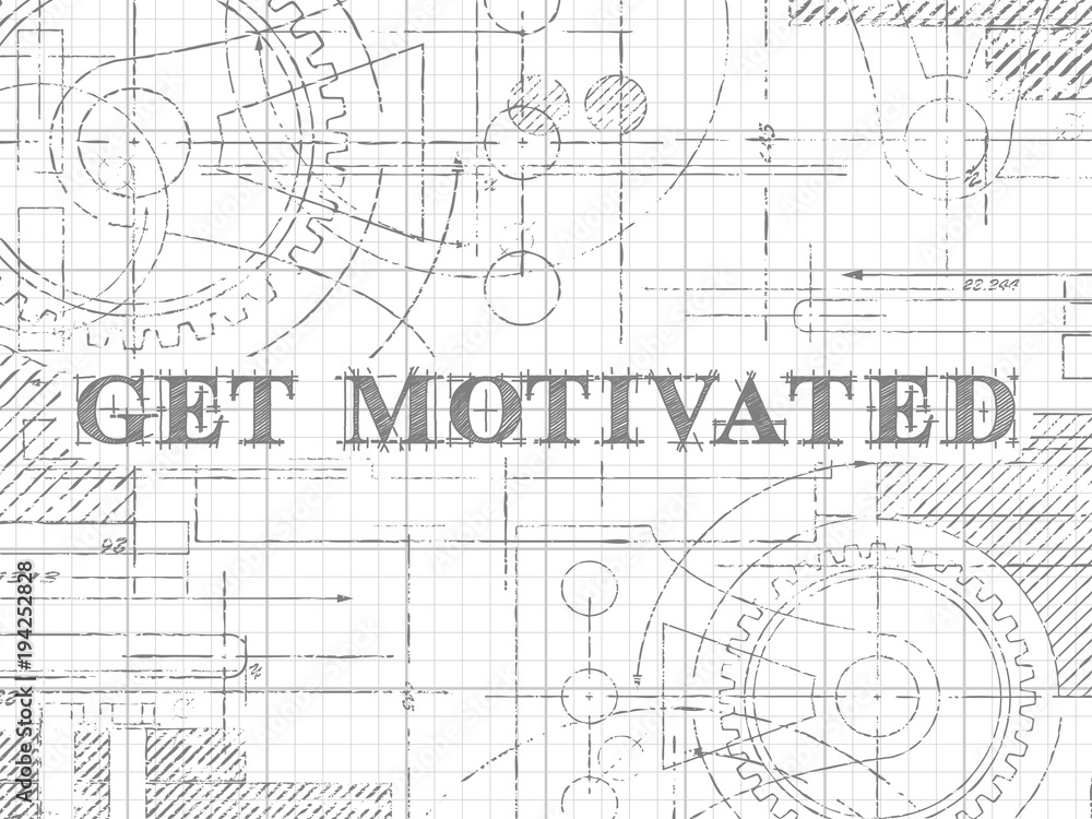 Get Motivated Graph Paper Technical Drawing Stock Vector | Adobe Stock
