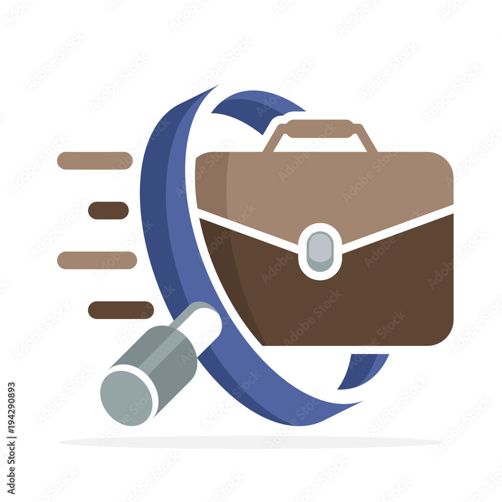 logo icon with job search concept, recruitment. Illustrated with a ...