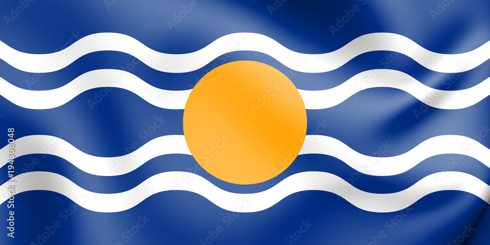 3D Flag of West Indies Federation (1958-1962). Stock Illustration ...
