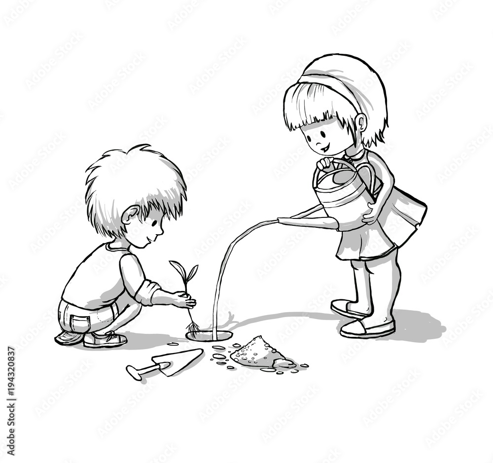 Planting Trees Drawing
