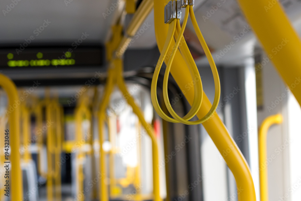 manchester metrolink tram interior subway train Stock Photo | Adobe Stock