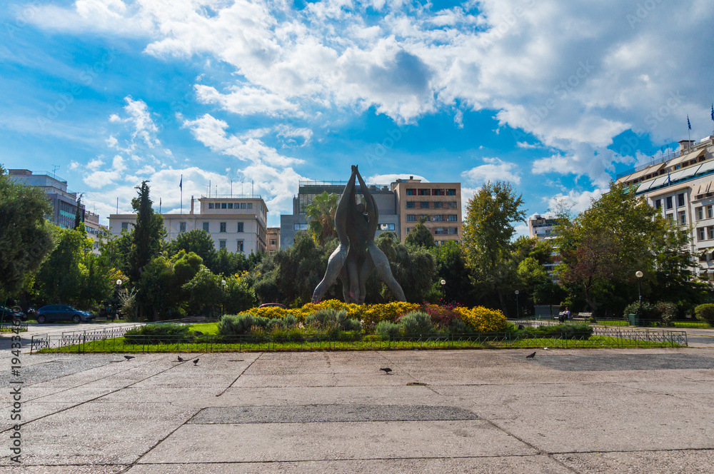Klathmonos square is the center the Historical Center of Athens. In the ...