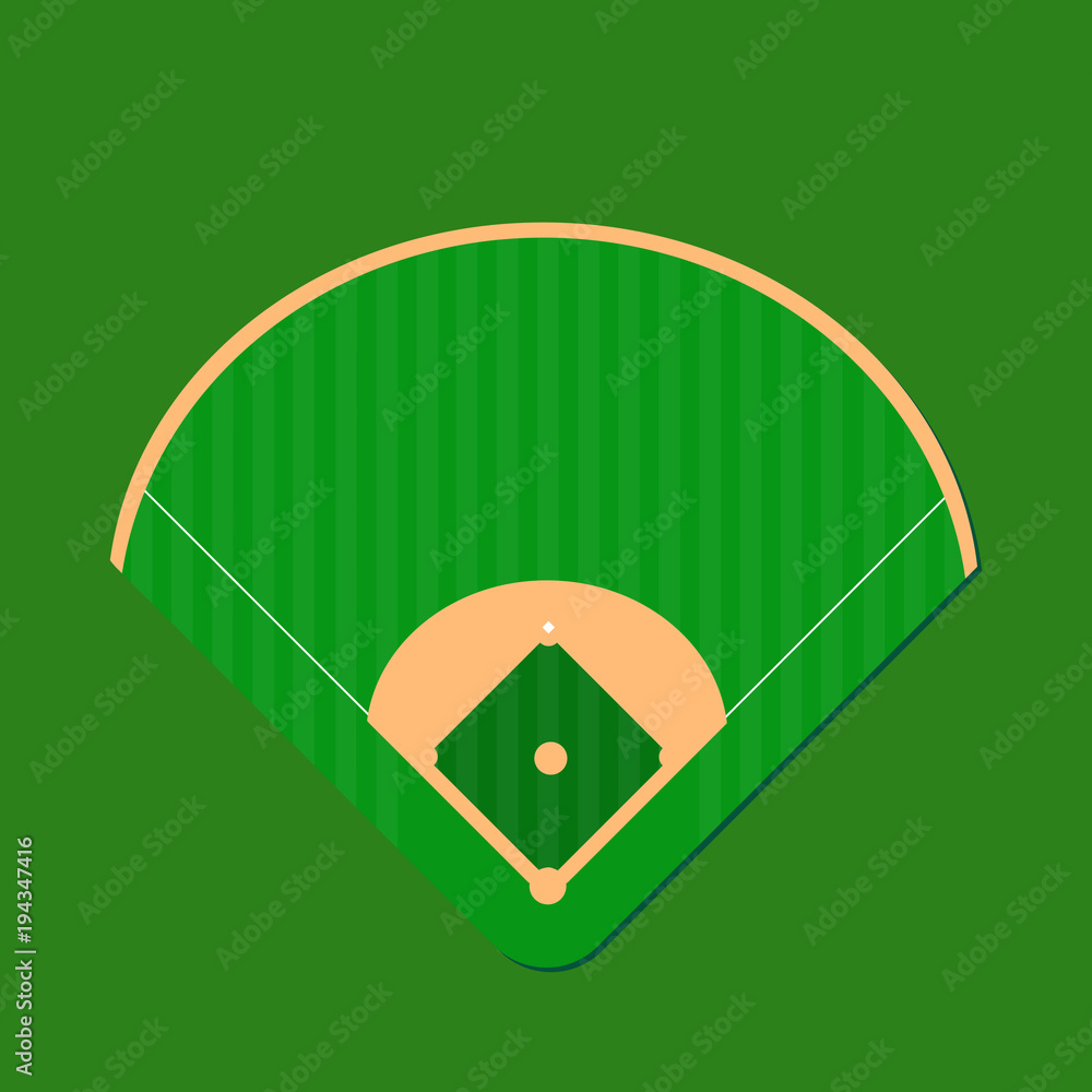 Baseball Field Illustration Stock Vector | Adobe Stock