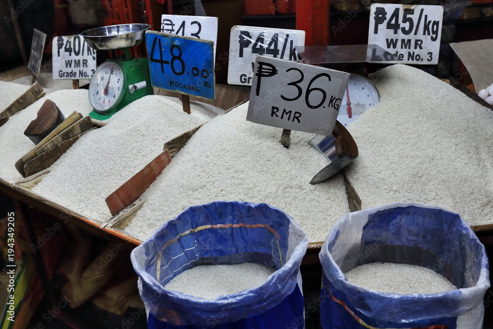 Stall selling various kinds of rice. Central Public Market-Bacolod ...