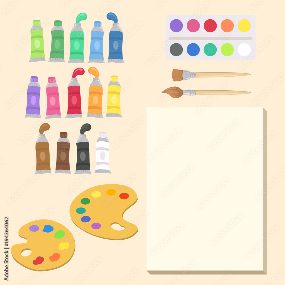 Cartoon Art Supplies