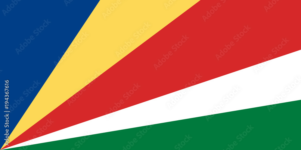 Flag in colors of Seychelles, vector image. Stock Vector | Adobe Stock
