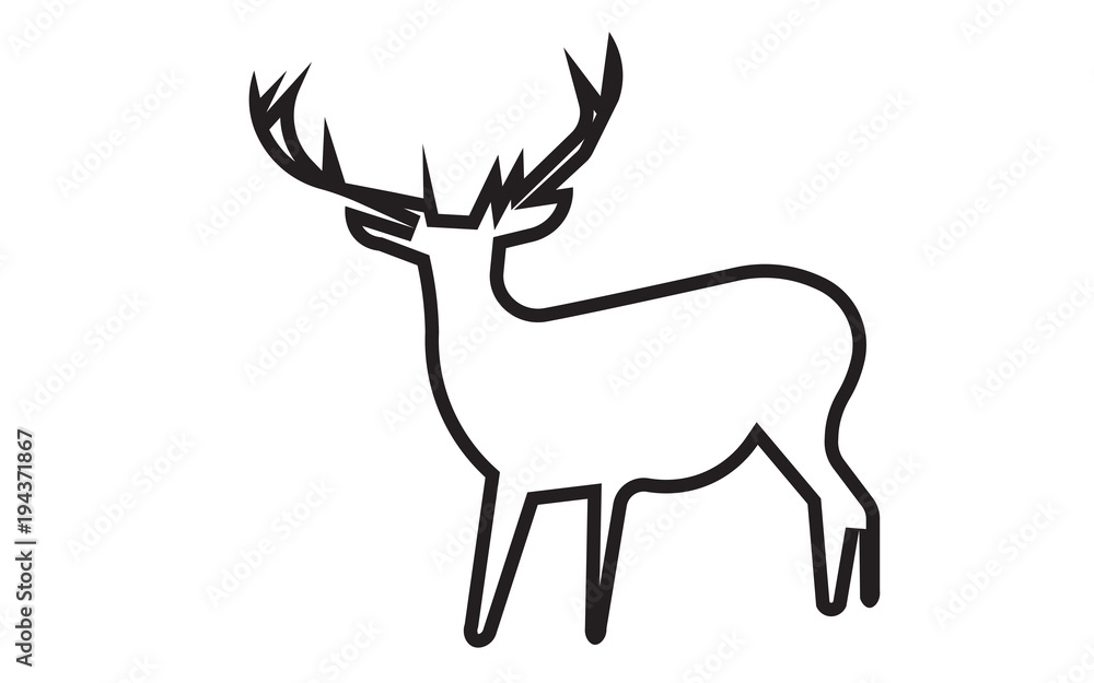 Buck Silhouette Outline