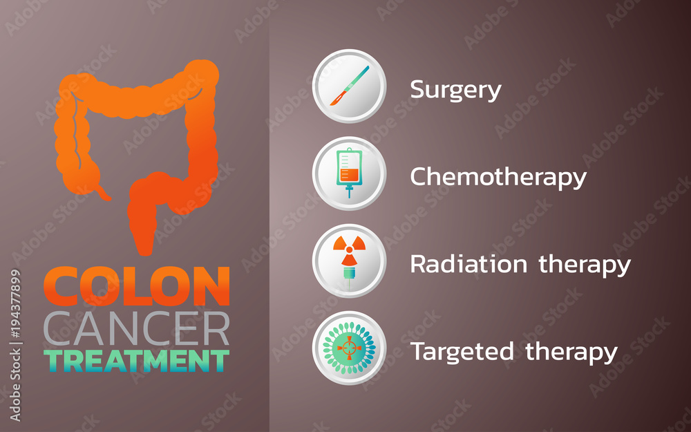 Colon Cancer Treatment icon design, infographic health, medical ...