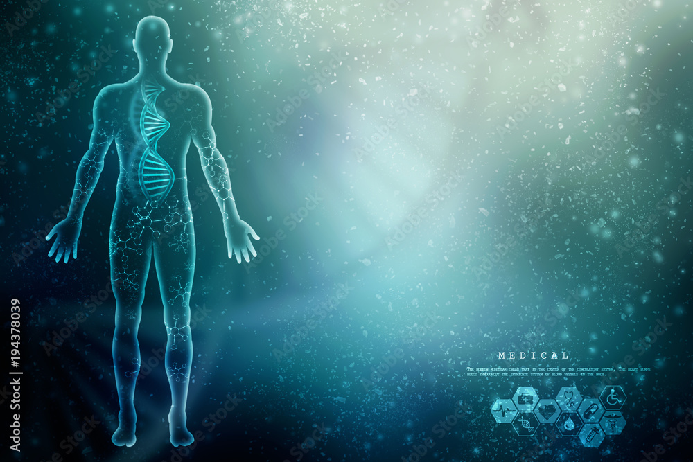 2d render of dna structure, abstract background Stock Illustration ...